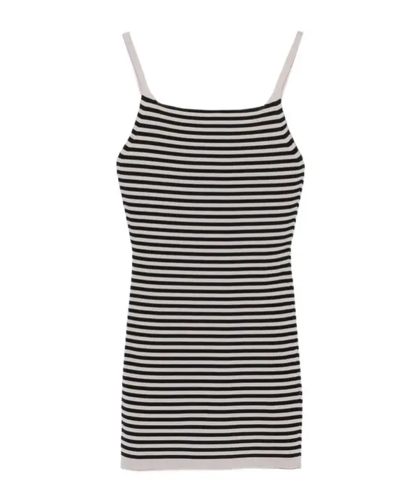 Gimaguas Striped Suspender Mini Dress - Gray