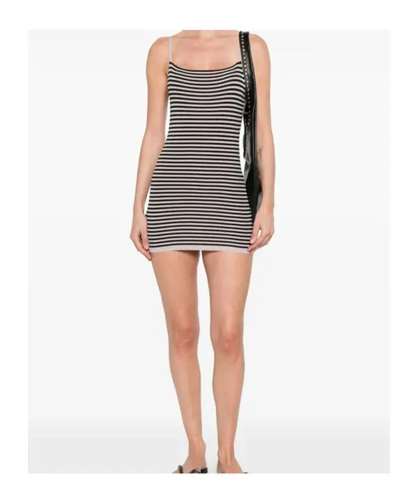 Gimaguas Striped Suspender Mini Dress