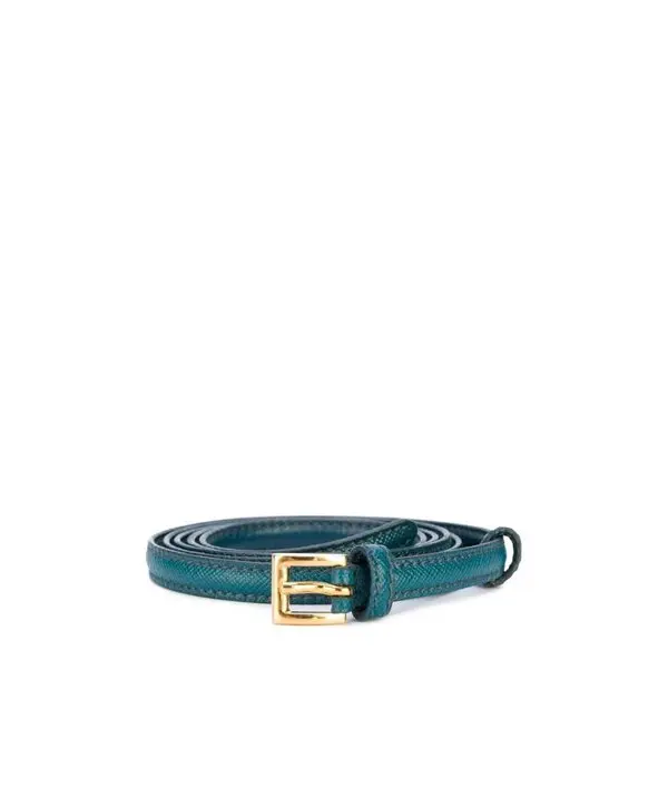 Prada Logo Dark Belt - Blue