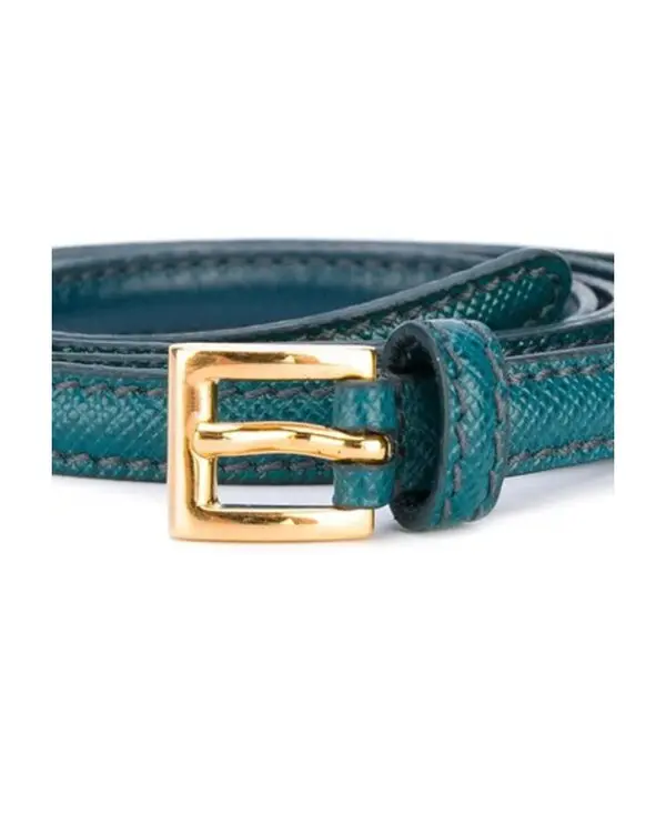Prada Logo Dark Belt - Blue