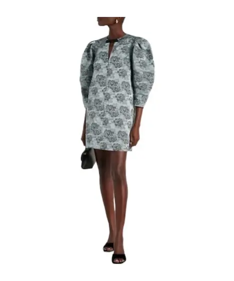 GANNI Floral Jacquard Minidress