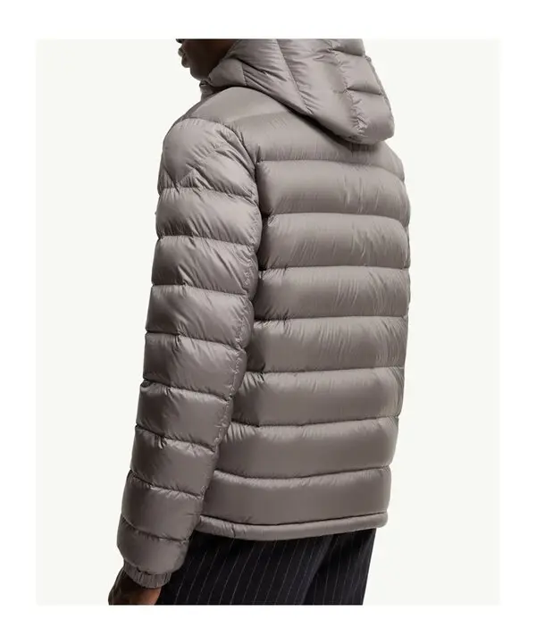 Moncler Verith Hooded Zip-up Short Puffer Jacket - Grey