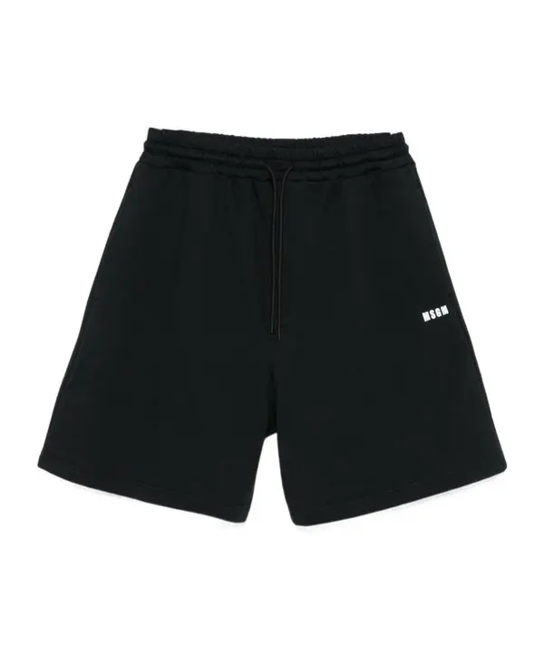 MSGM Logo-printed Drawstring Shorts - Black