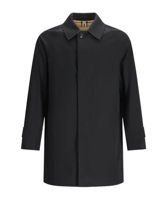 Burberry Short Camden Heritage Car Coat - Black
