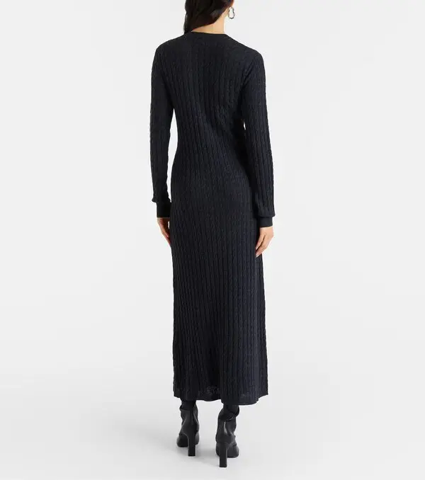 TOTEME Cable-knit Wool Maxi Dress