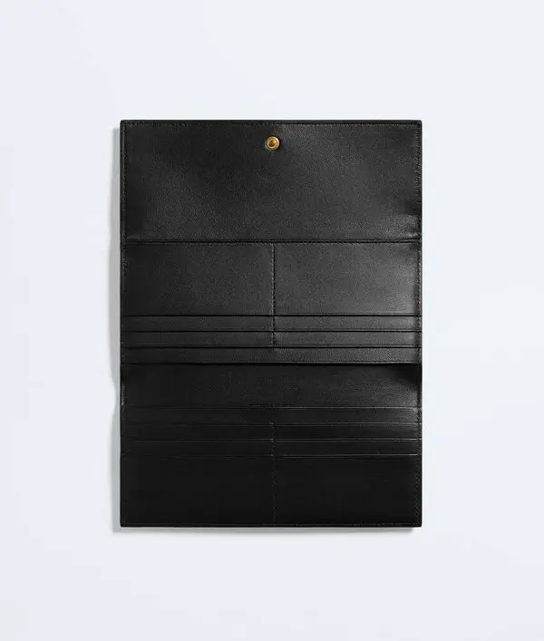 Bottega Veneta Intrecciato Piccolo Long Wallet With Flap