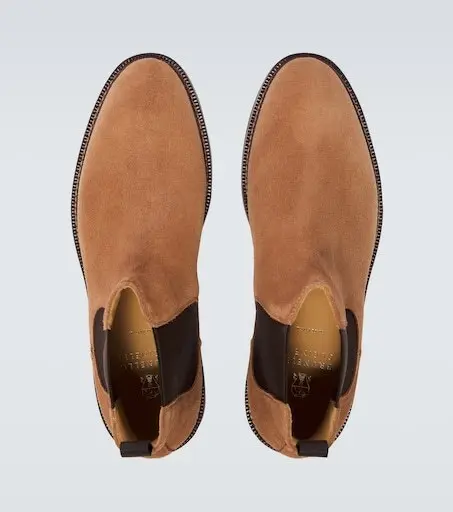 Brunello Cucinelli Suede Chelsea Boots
