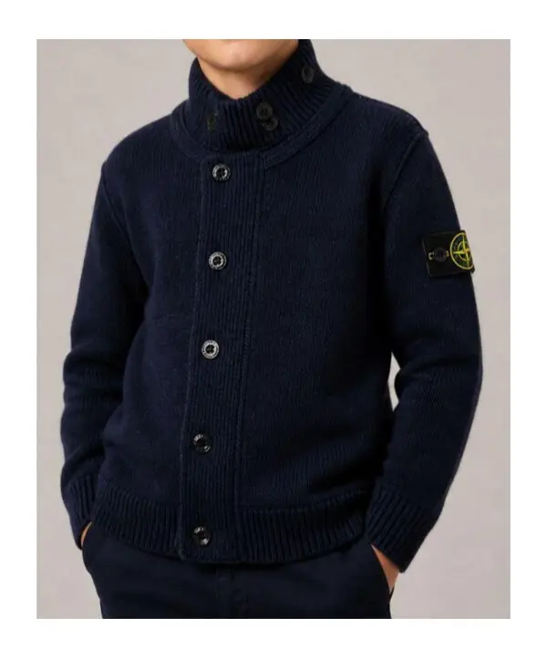 Stone Island Logo-patch Button-up Cardigan