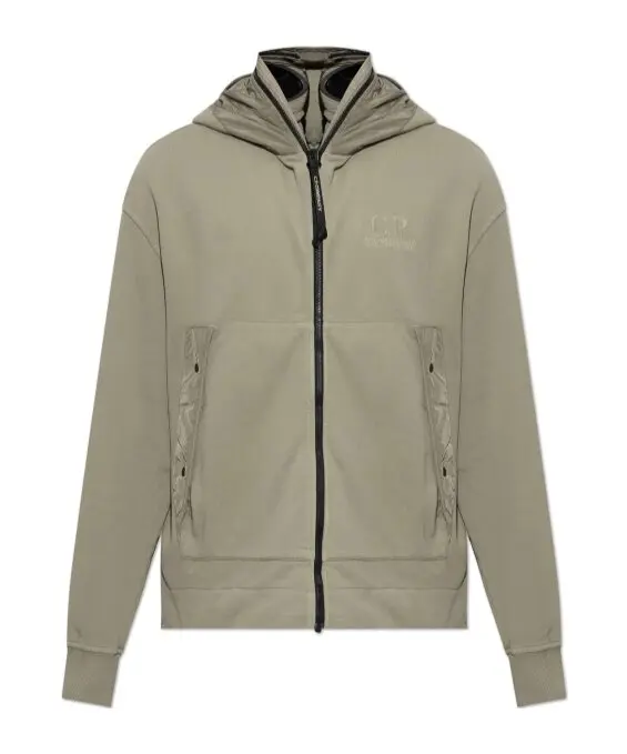 C.P. COMPANY Long-sleeved Zip-up Sweatshirt - Gray