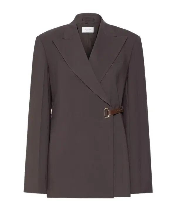 Sportmax Belted Wrap-style Blazer - Black