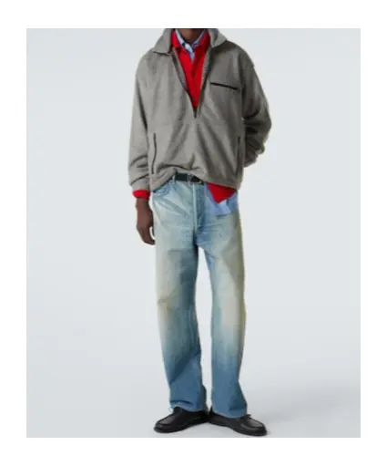 Auralee Silk Fleece Half-zip Sweatshirt