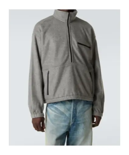 Auralee Silk Fleece Half-zip Sweatshirt