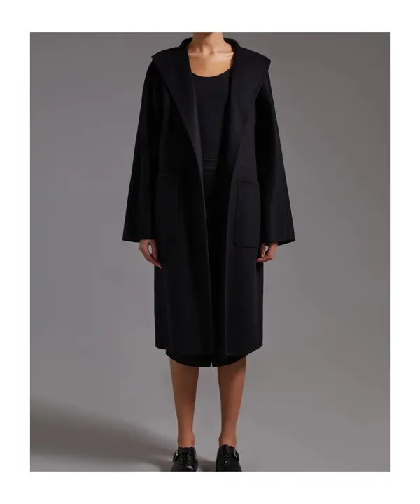 Max Mara Belted Stand-collar Coat - Black