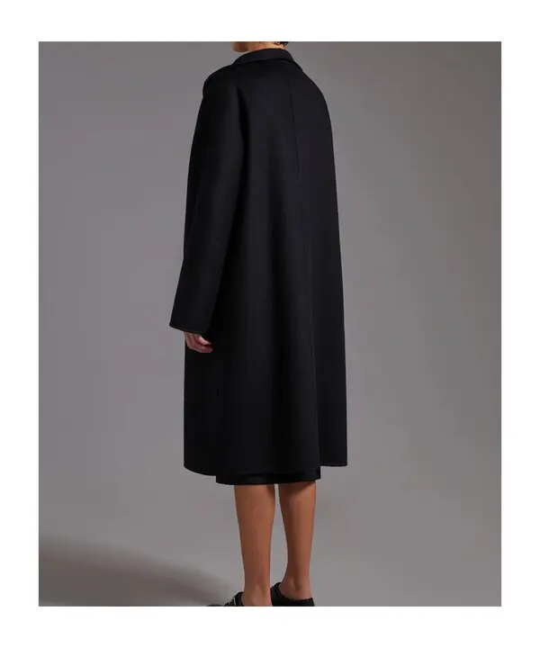 Max Mara Belted Stand-collar Coat - Black