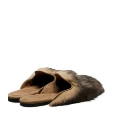 Dolce & Gabbana Logo Suede-trimmed Shearling Mules