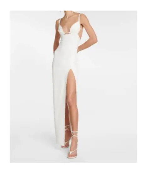 NENSI DOJAKA Bridal Cutout Crepe Gown