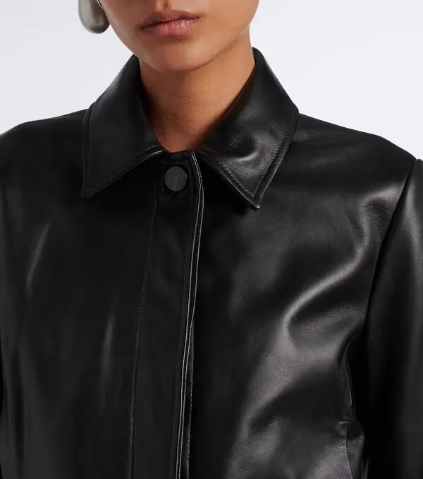 Vince Cropped Leather Jacket