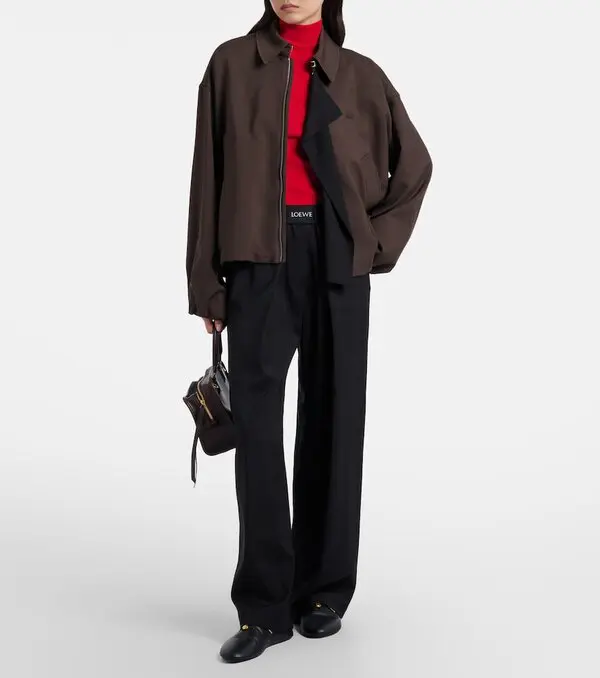Loewe Double Layered Zip-up Blouson Jacket