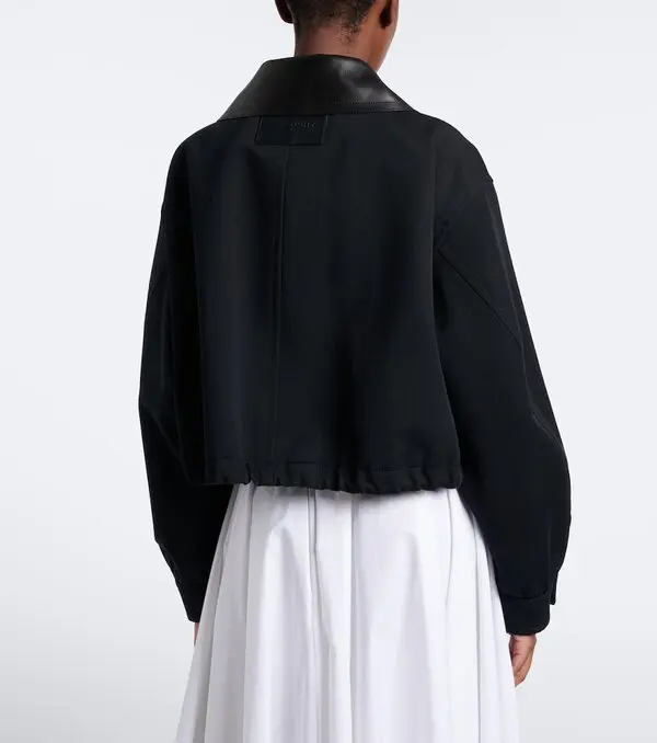 Givenchy Leather-trimmed Cotton And Wool Jacket