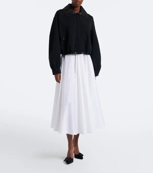 Givenchy Leather-trimmed Cotton And Wool Jacket