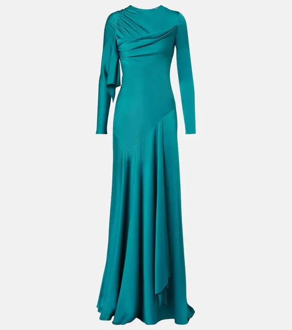 Alexander McQueen Draped Satin Gown
