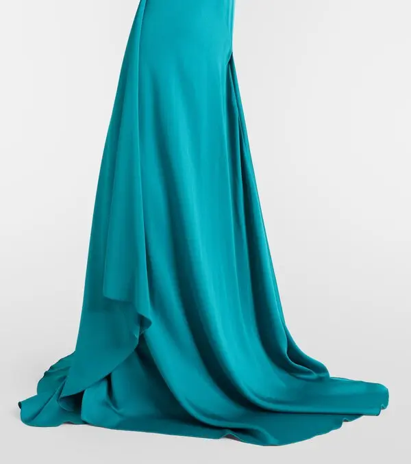 Alexander McQueen Draped Satin Gown