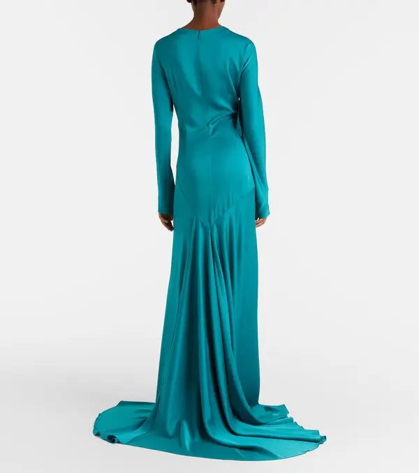 Alexander McQueen Draped Satin Gown