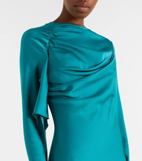 Alexander McQueen Draped Satin Gown