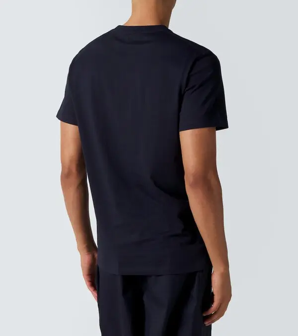 Loewe Logo Embroidered Cotton T-shirt - Blue