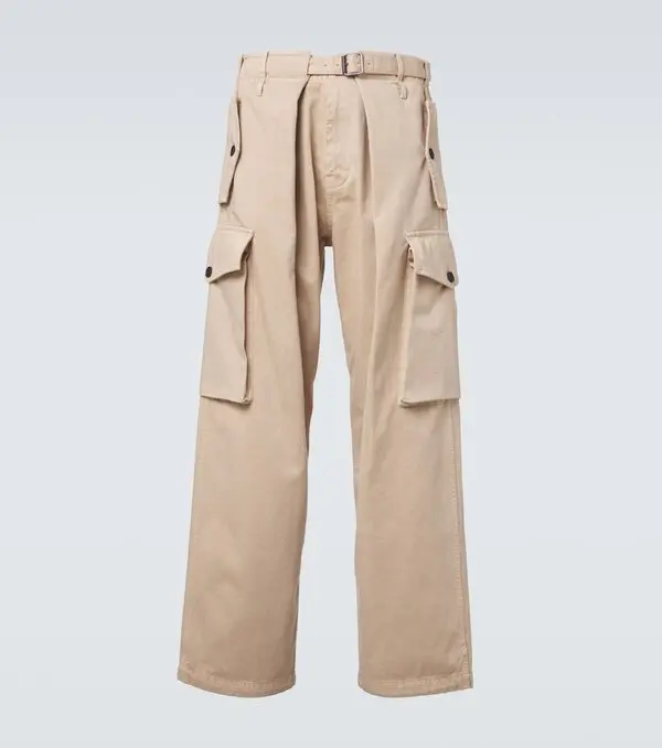 Loewe Cotton Satin Cargo Pants