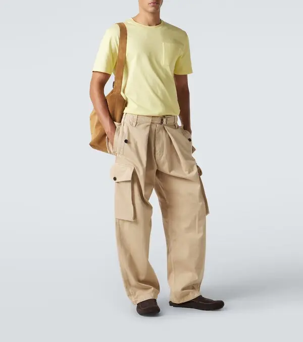 Loewe Cotton Satin Cargo Pants