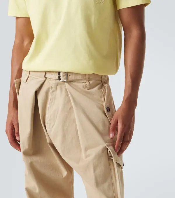 Loewe Cotton Satin Cargo Pants