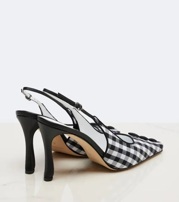 Manolo Blahnik Alexa Checked Slingback Pumps