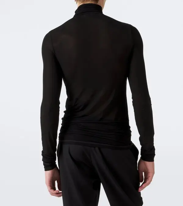 Saint Laurent Jersey Turtleneck Top