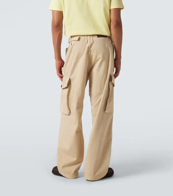 Loewe Cotton Satin Cargo Pants With Belt