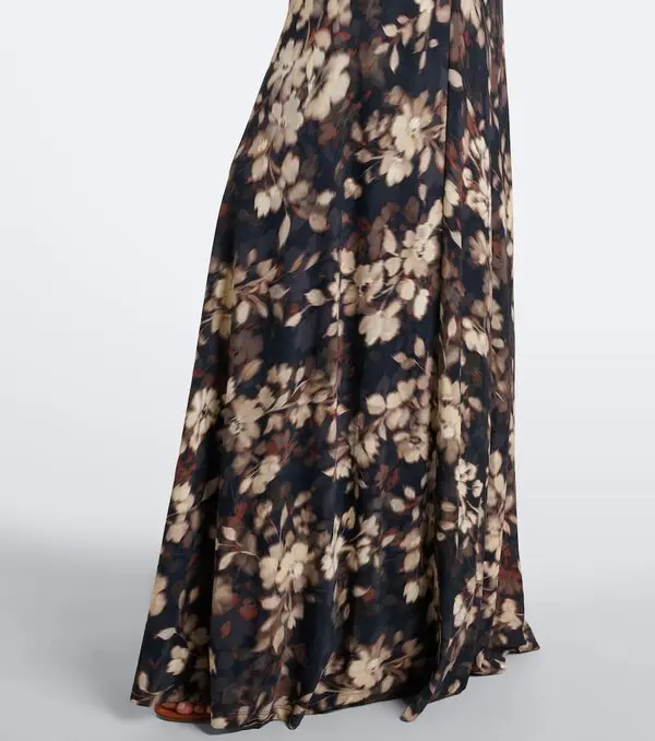 Simkhai Cerin Gathered Floral Halterneck Maxi Dress - Multicoloured