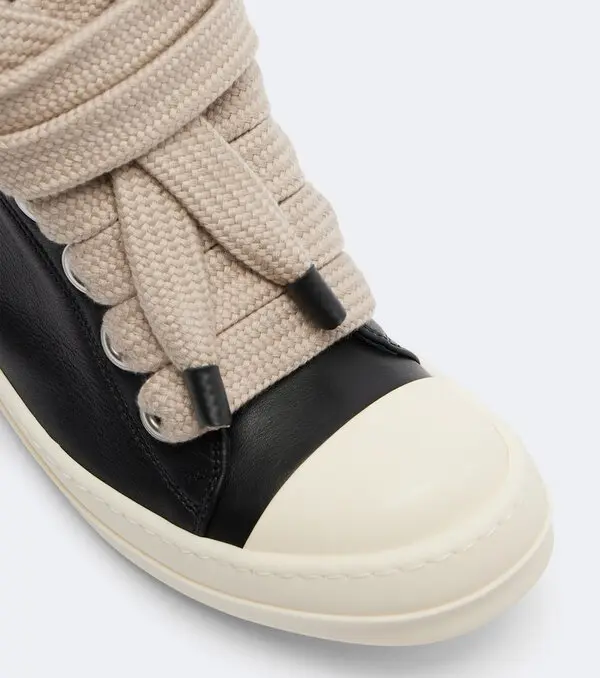 Rick Owens Jumbolace Leather Sneakers