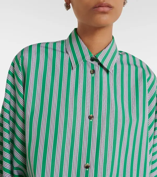 Loewe Double L Striped Cotton Poplin Shirt