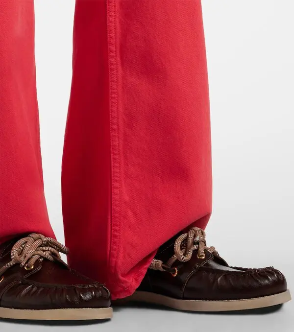 GOLDEN GOOSE Cruise Leather Boat Shoes - Brown