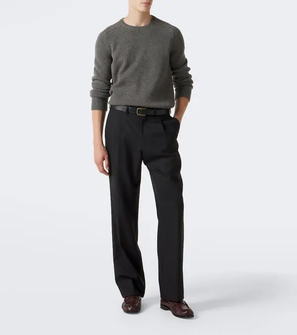 Saint Laurent Cashmere And Wool Sweater - Grey