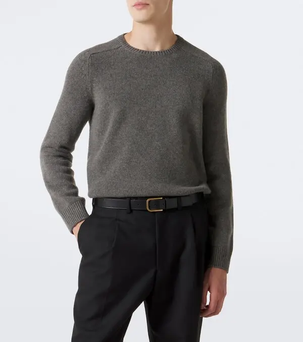 Saint Laurent Cashmere And Wool Sweater - Grey