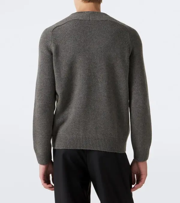 Saint Laurent Cashmere And Wool Sweater - Grey