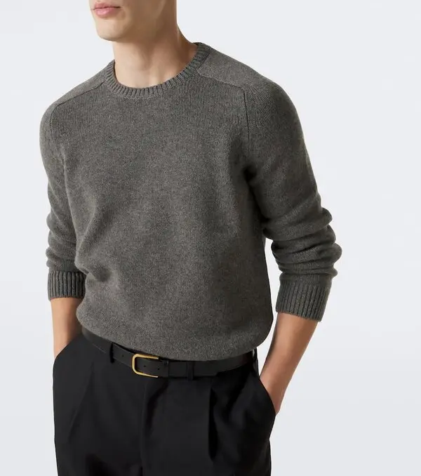 Saint Laurent Cashmere And Wool Sweater - Grey