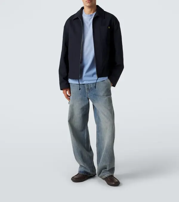 Loewe Logo Embroidered Cotton Jacket