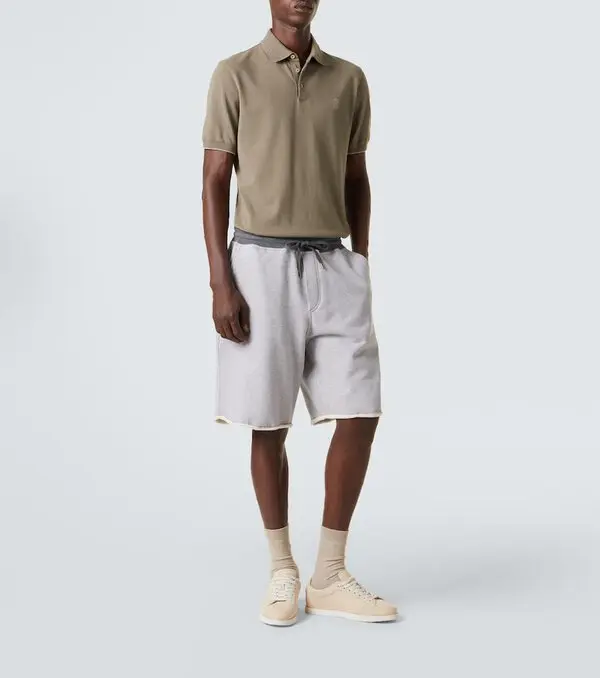 Brunello Cucinelli Logo Cotton Piqué Polo Shirt