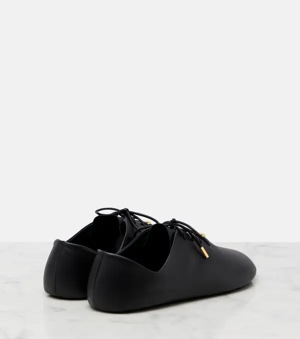 Loewe Pebble Soft Leather Lace-up Sneakers - Black