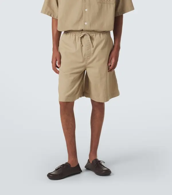 Loewe Cotton Bermuda Shorts - Beige