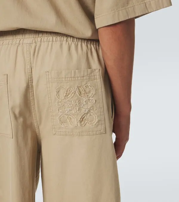Loewe Cotton Bermuda Shorts - Beige