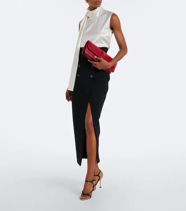 Manolo Blahnik Tibula Snake-effect Leather Sandals - Black