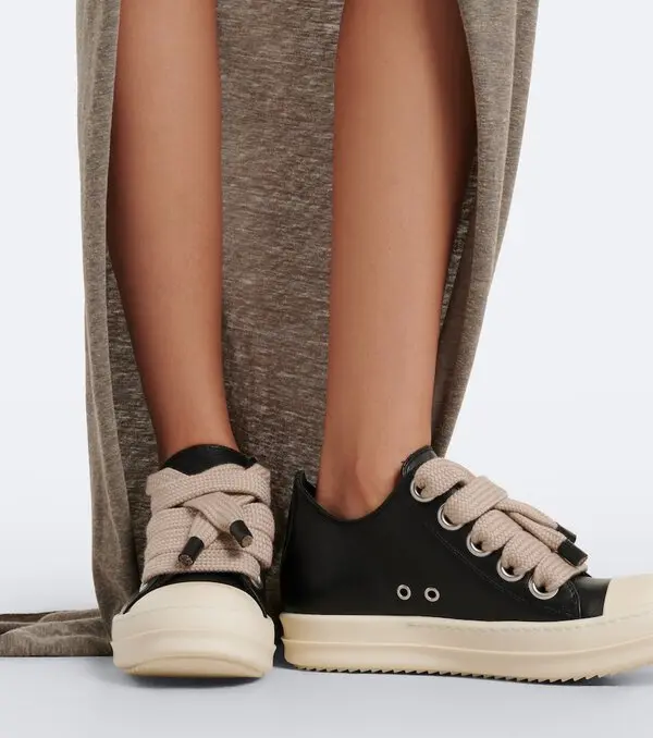 Rick Owens Jumbolace Leather Sneakers